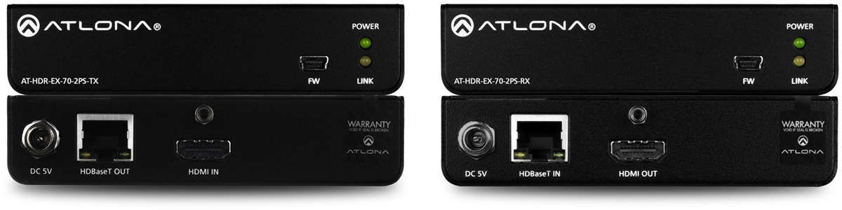 Atlona At Hdr Ex 70 2ps 1 1 4k Hdr Hdmi Over Hdbaset Poe