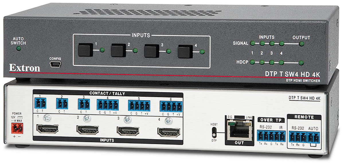 Extron DTP T SW4 HD 4K - 4:1 4K HDMI Switcher with Integrated DTP ...