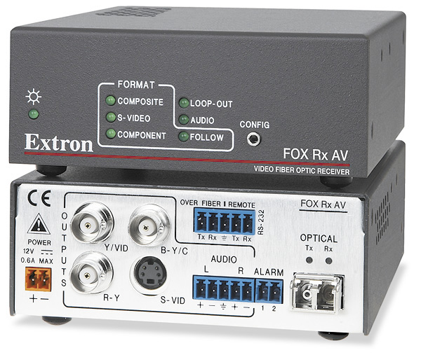 Extron FOX Rx AV SM - 1:1 Fiber Optic Receiver for Video, Audio, and RS ...