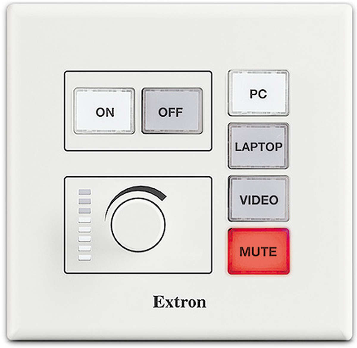 Extron NBP 100 - Network Button Panel with 6 Buttons - US 2-Gang