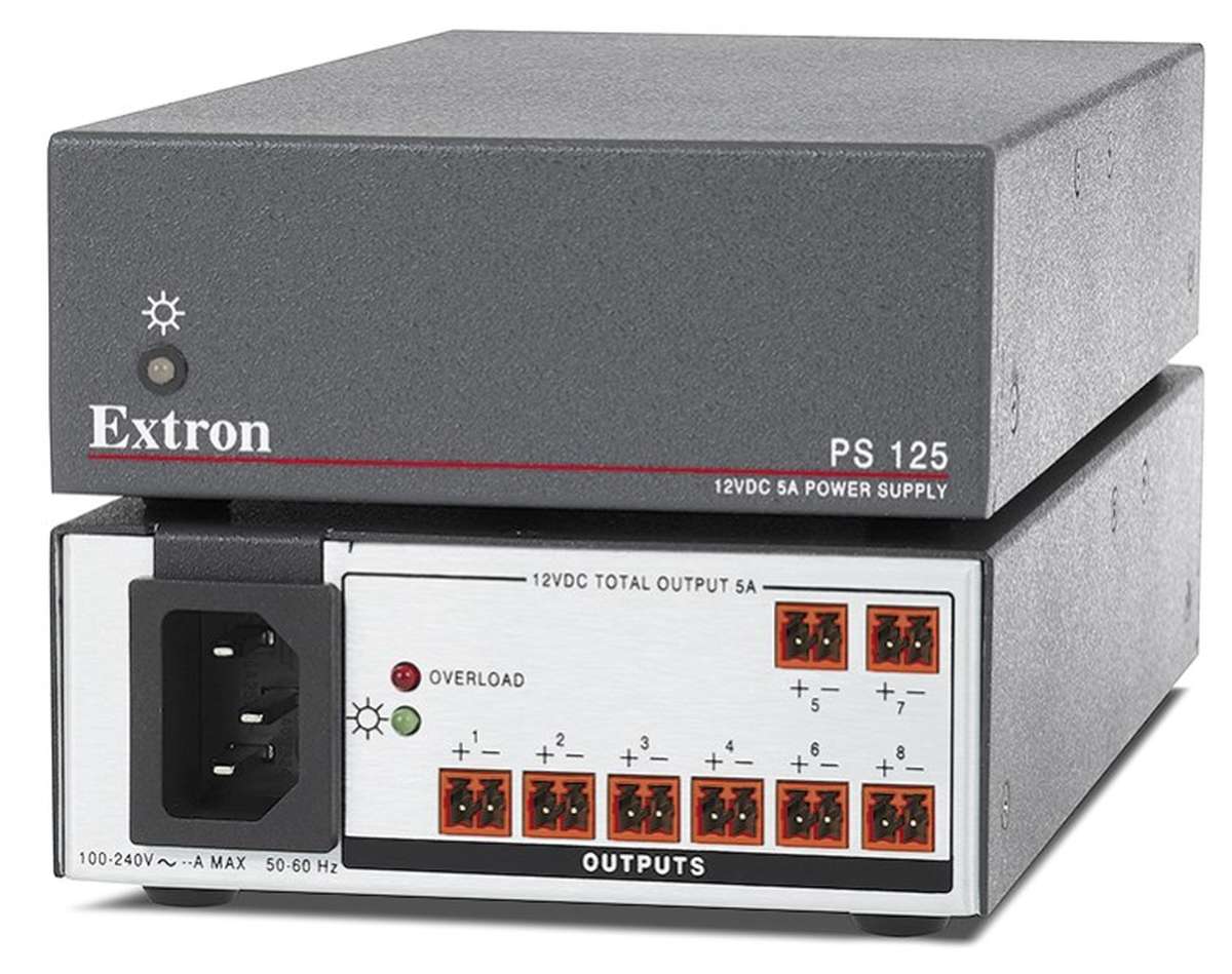 Extron PS 125 - 12 VDC, 60 W Rack Mountable Power Supply