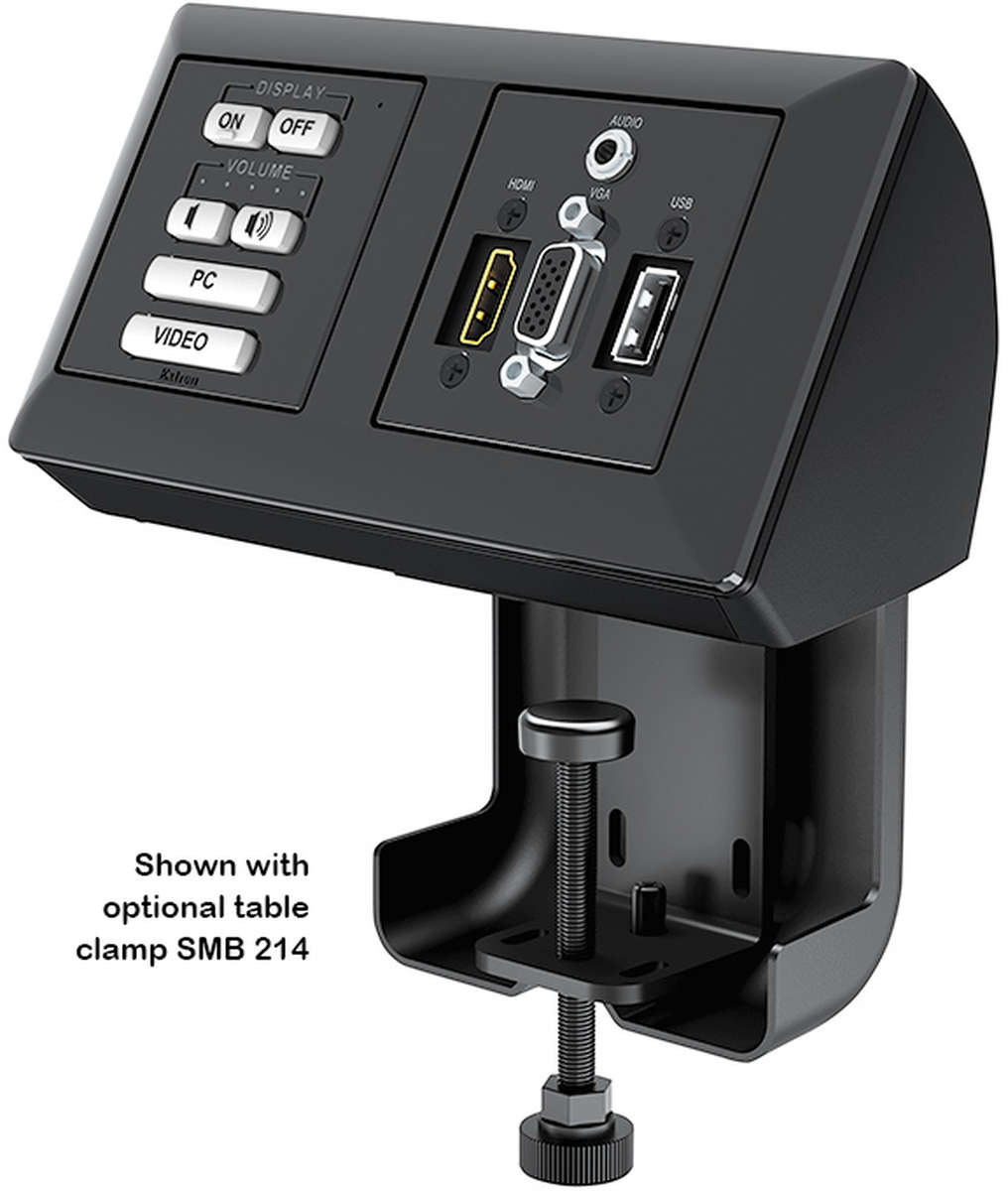 Extron SMB 212 - Two-gang surface box finished in black