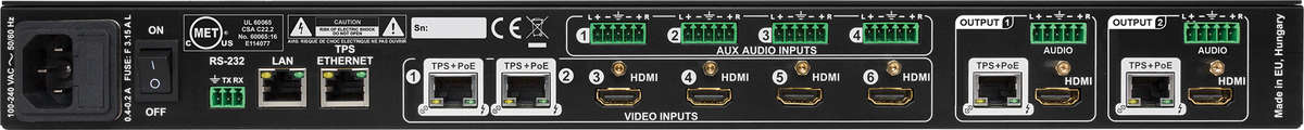 Lightware MMX6x2-HT220 - 6x2 HDMI and HDBaseT Matrix Switcher